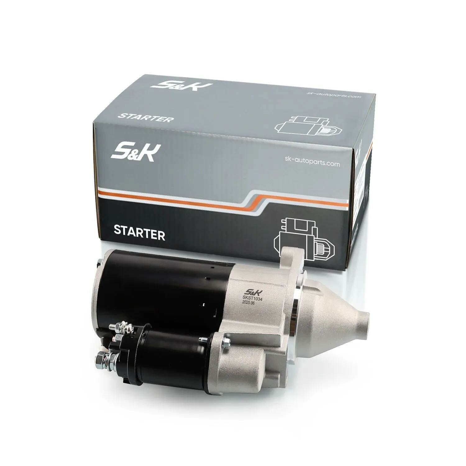 Стартер 1.55 кВт 9 зуб. с редуктором S&K SKST1034 GAZ 31022/23 1994->/3110 1997->/3302 1996->/2705 1996->/2310 1997->