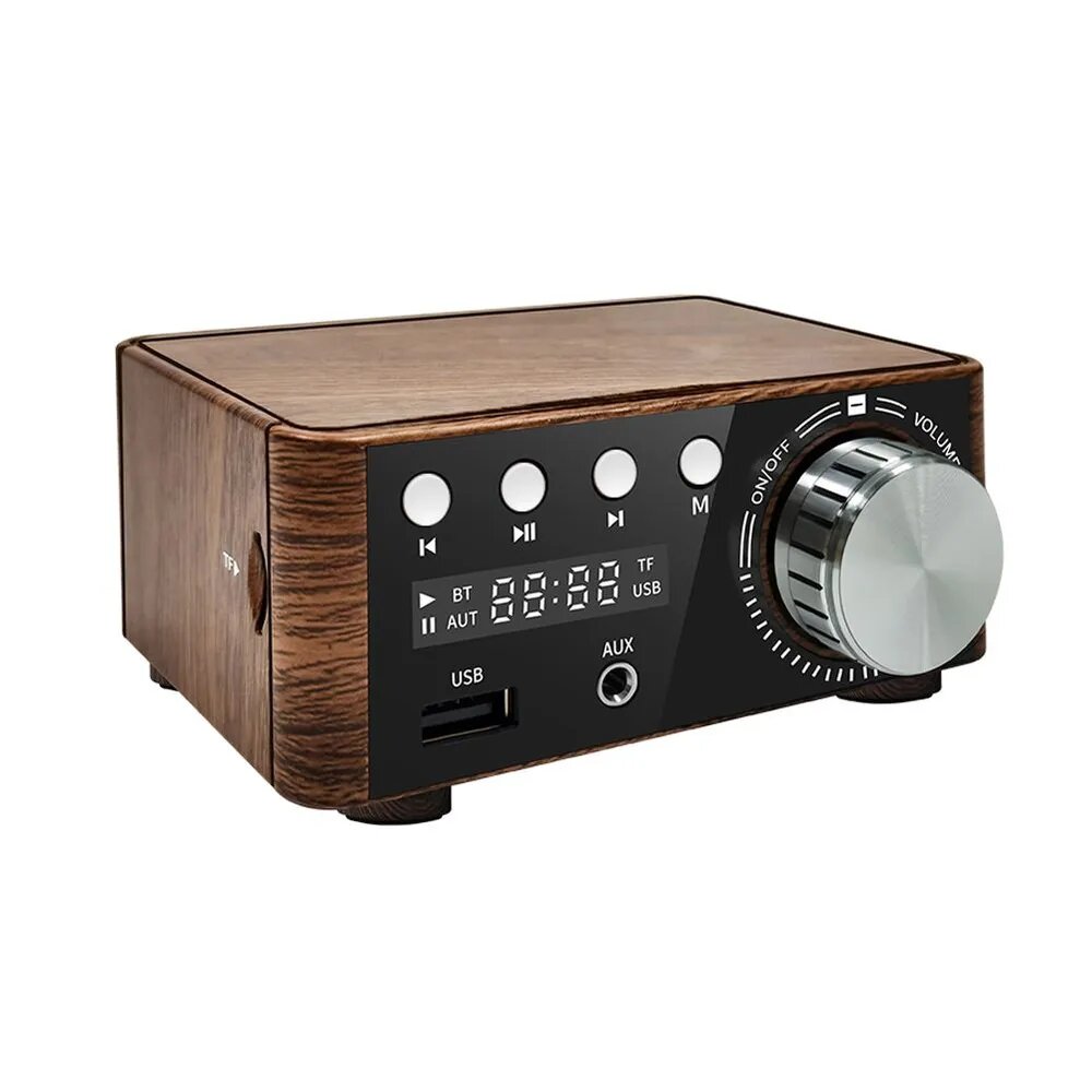 Цифровой усилитель мощности D-класса 50 Вт 2 с Bluetooth 5.0 и цифровым дисплеем