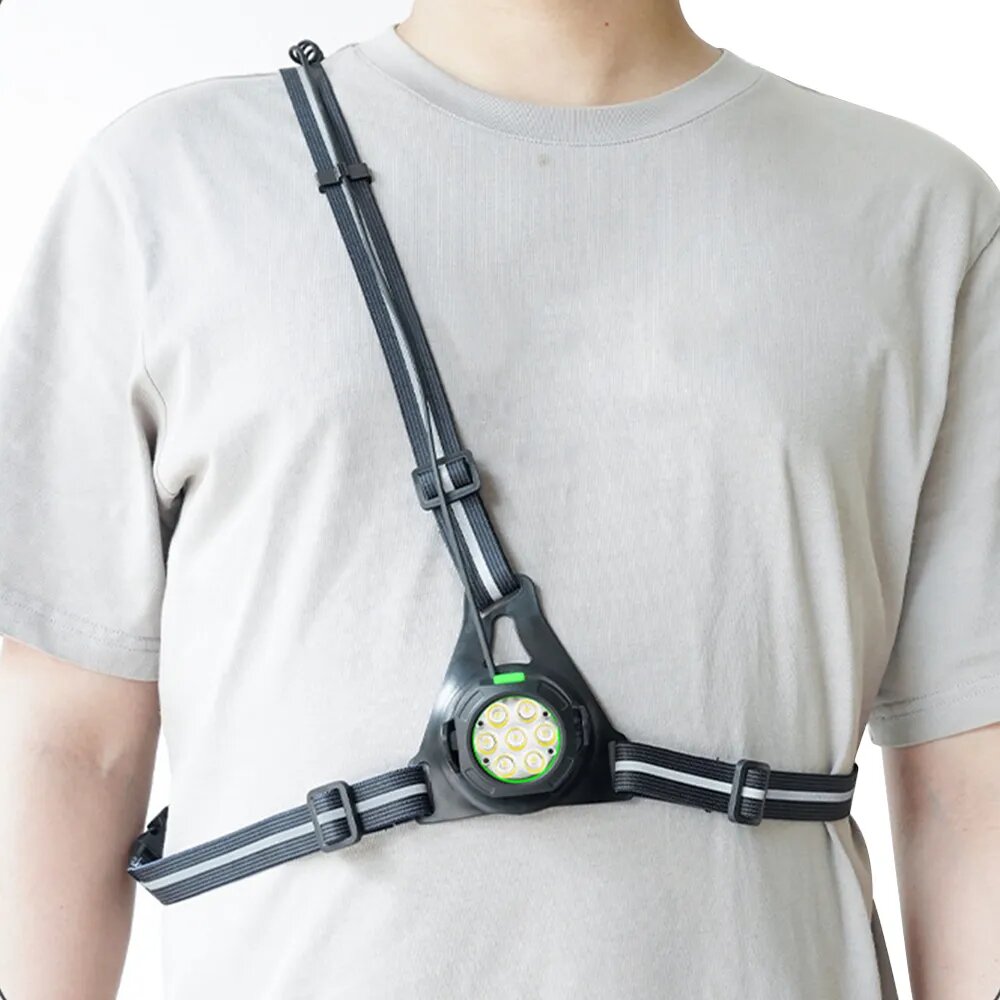 Milochic Аксессуары для фонаря для бега и велосипедных поездок нагрудный фонарь черного цвета