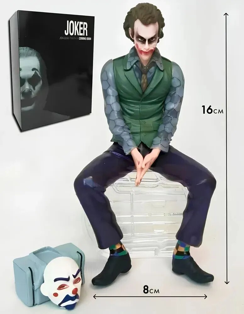 Фигурка Джокер Хит Леджер / Бэтмен темный рыцарь / Batman Joker The Dark Knight (16см)