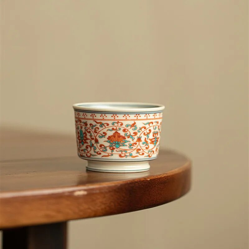 Китайская винтажная фарфоровая чашка для чая RI ONIY TEASET 60 мл