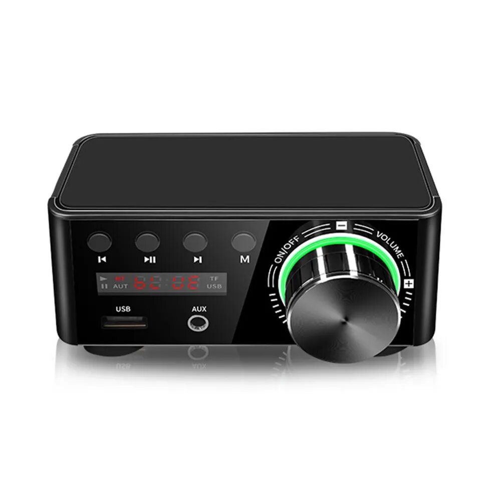 Стерео мини-усилитель HiFi, 160 Вт, с Bluetooth 5.0, USB, дисплей