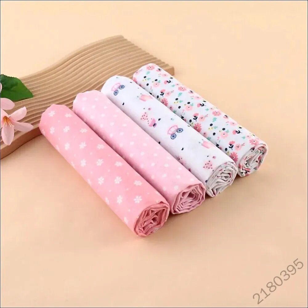 Пеленка для малышей 100 x 120 см, Хлопок, Фланель, 4 шт, Детские пеленки