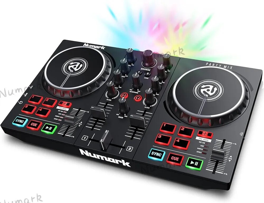 Numark Party Mix II Контроллер DJ DJ для Serato DJ Lite и Algoriddim DJAY Pro AI