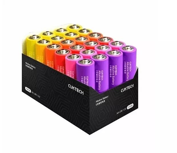 Батарейки алкалиновые Cuktech B08 типа AA LR6 1.5V (24 шт.), AA524 цветные