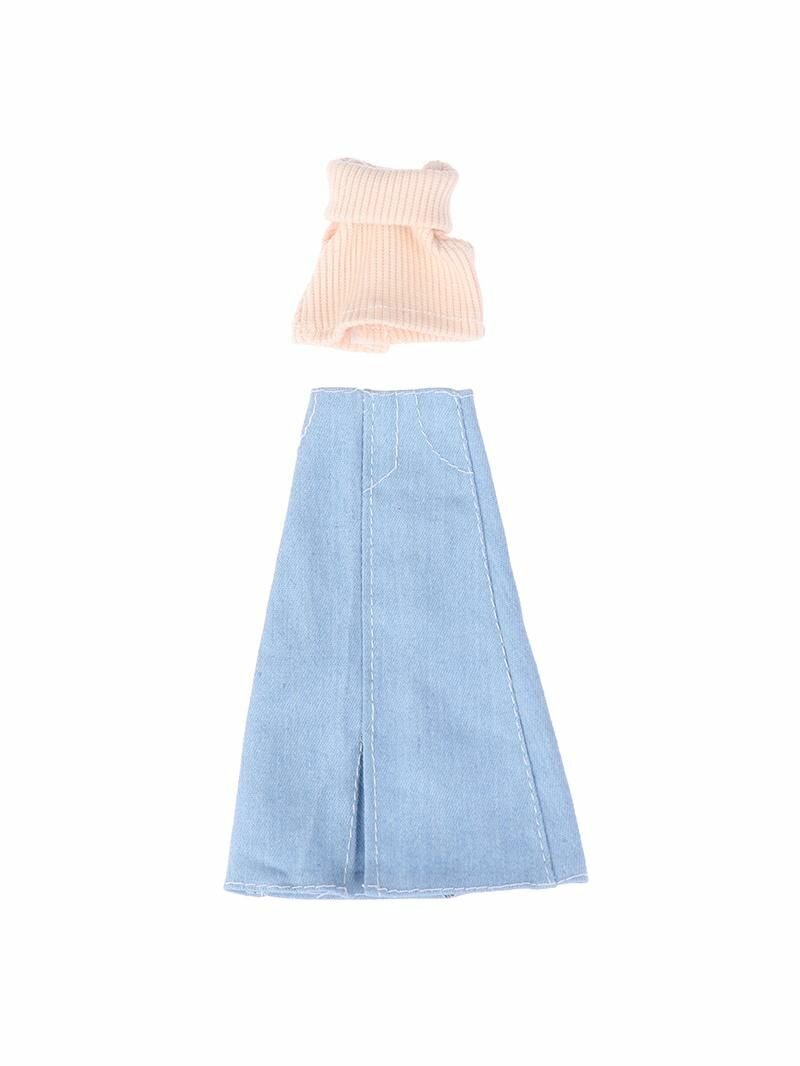 Модное осеннее мини-платье для куклы 1/6, повседневный наряд, юбка для вечеринки.