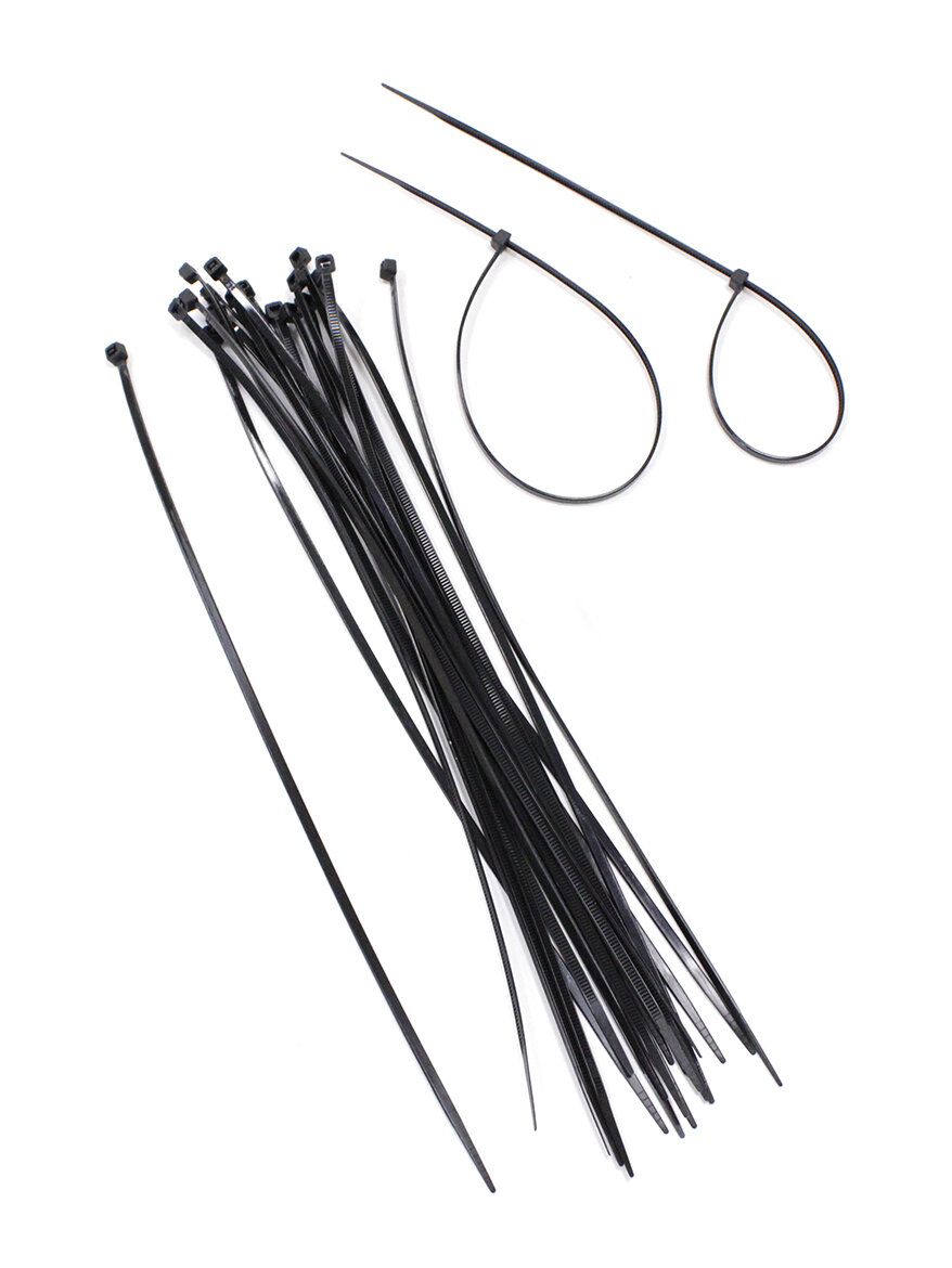 Кабельные стяжки RUICHI, полиамид-6.6, черные, 300 мм х 3,6 мм