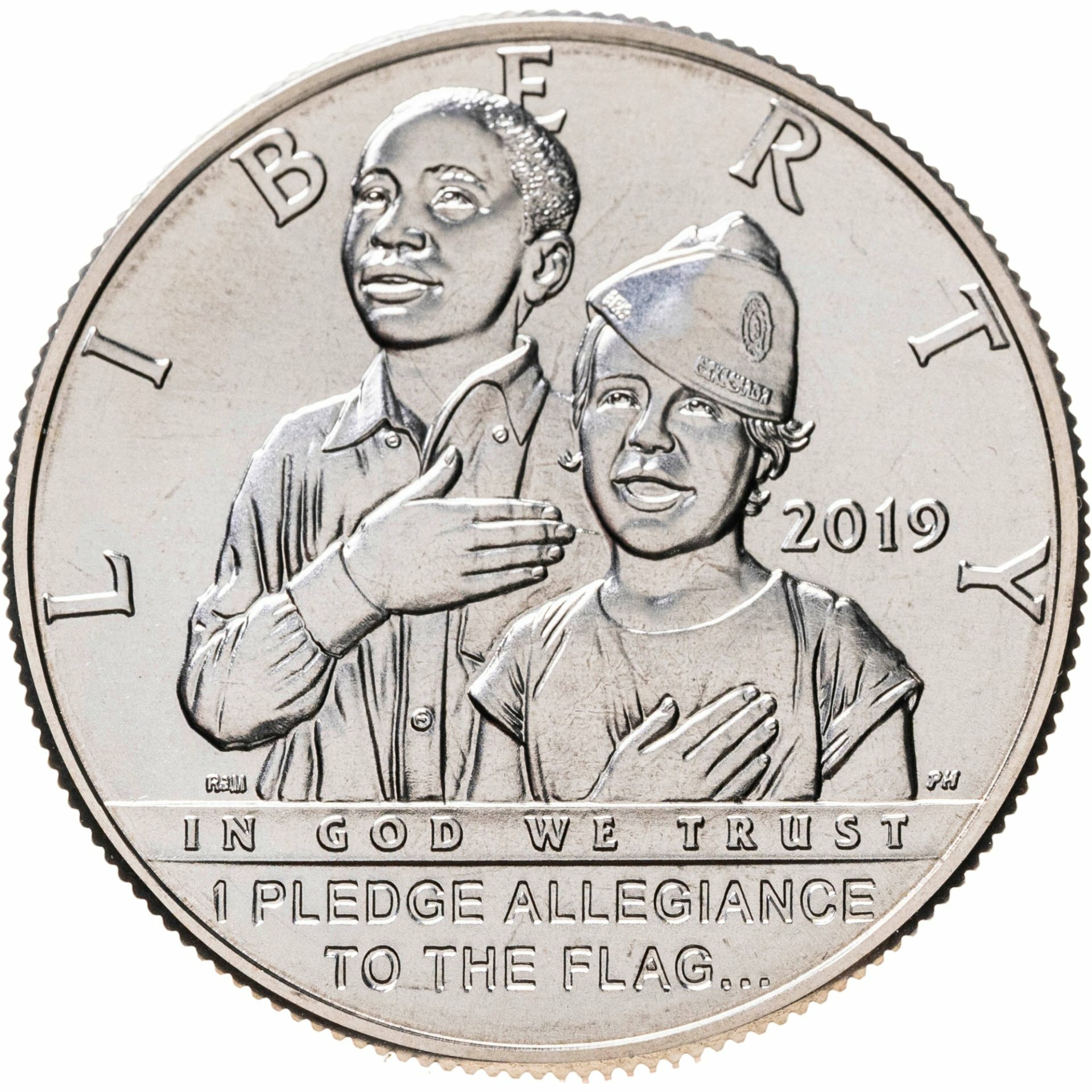 США 50 центов 2019 "100 лет американскому легиону", Медь, в сохранности UNC