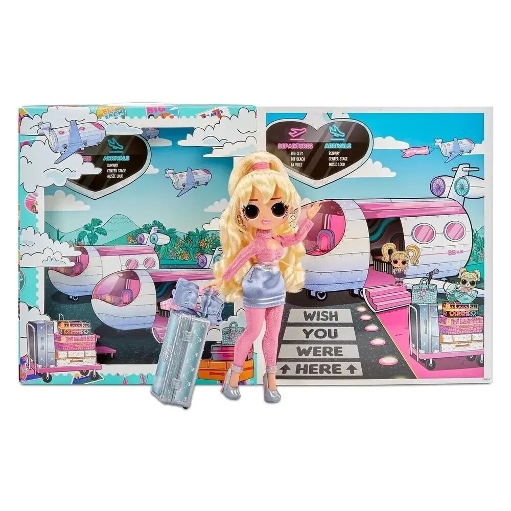 Кукла LOL Surprise OMG World Travel Fly Gurl, кукла-модель с дополнительным комплектом одежды, пластик — фото 1