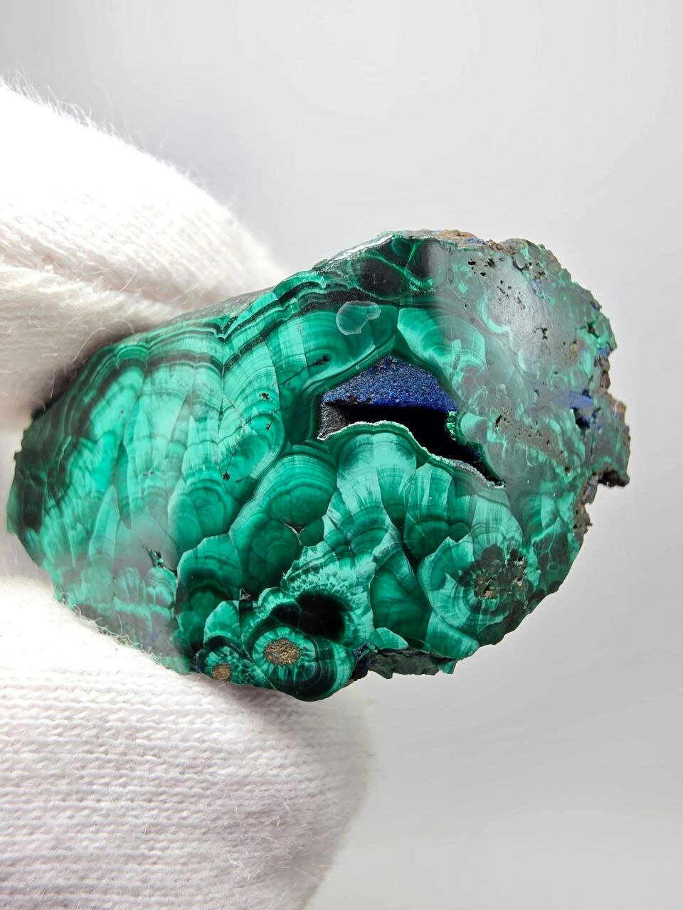 Малахит (полированный) 35 мм, 20 г.