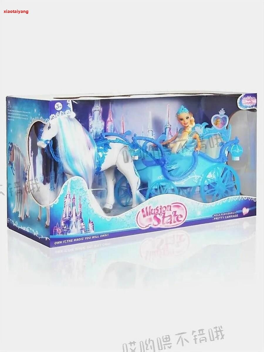 Карета с лошадью и куклой