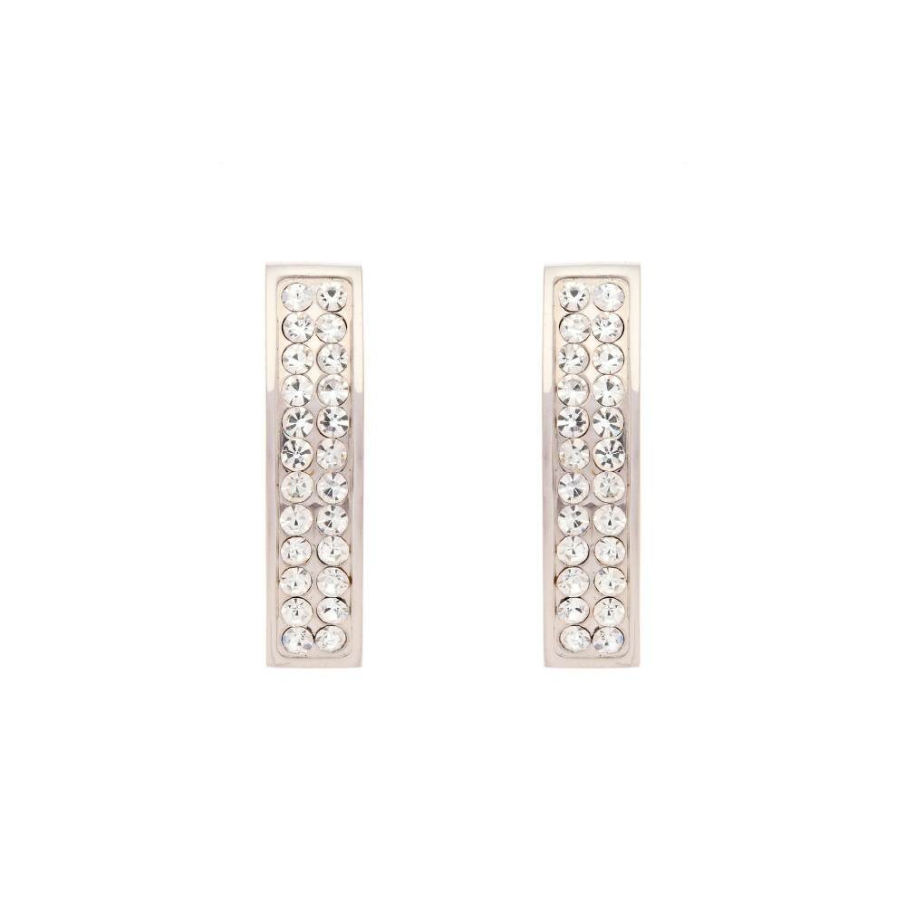 Серьги пусеты, кристаллы Swarovski