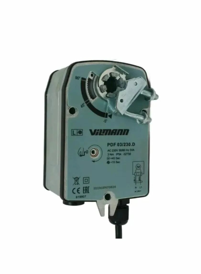 Привод воздушной заслонки Vilmann PDF 03/230. D (3 Нм)