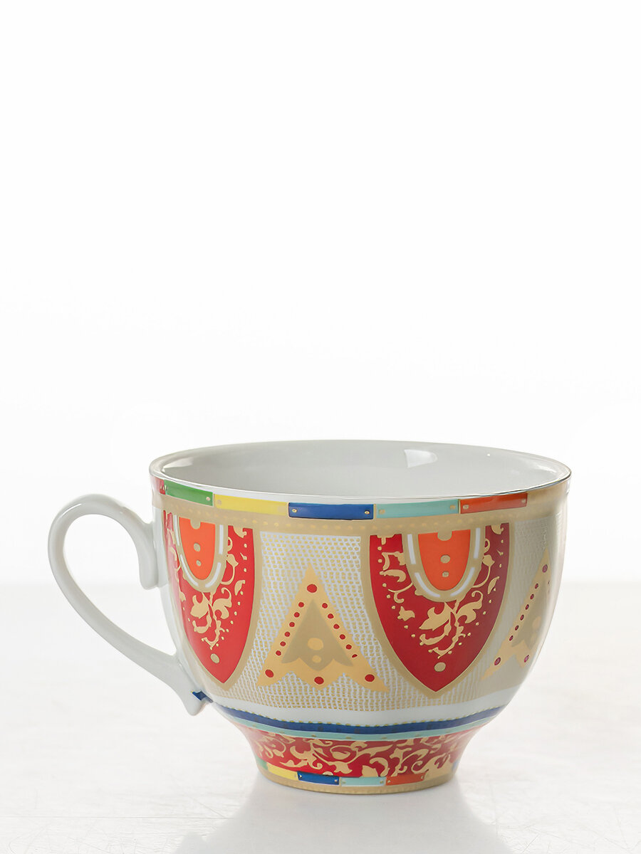 Чашка фарфоровая без блюдца 275 мл. ф. Гранатовый "Чайная карусель" Дулево