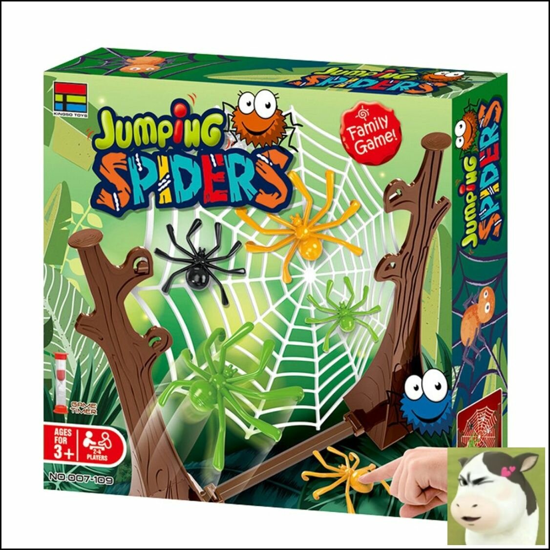 Настольная игра, Детская настольная игра с прыгающим пауком, 1 набор