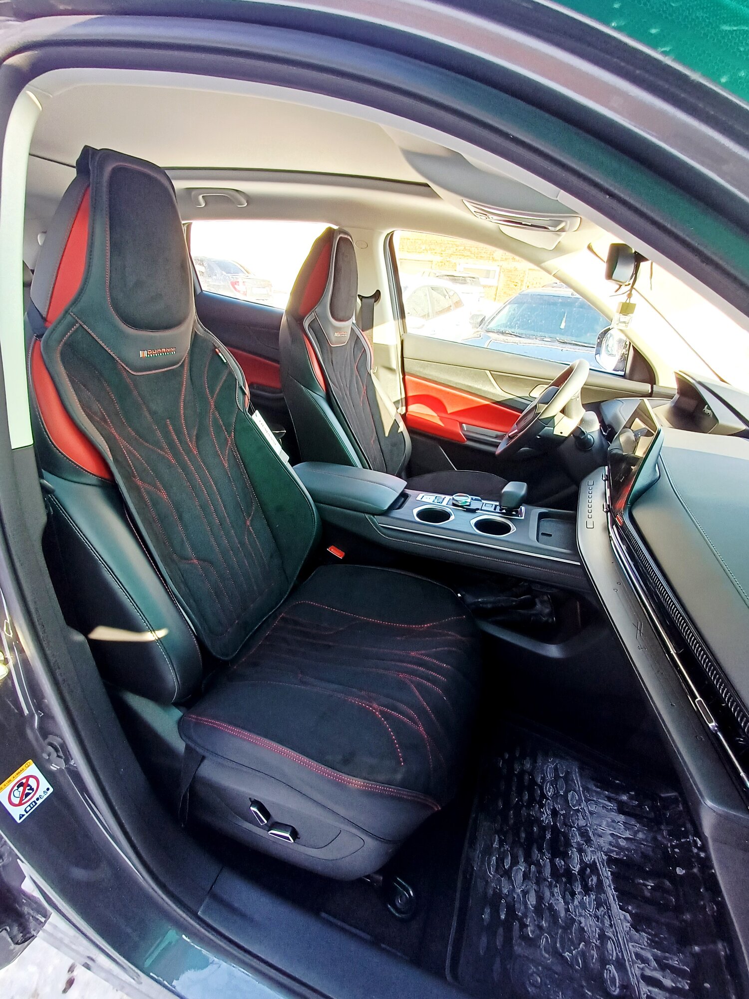 Накидки автомобильные OUMANNI, алькантара/экокожа, на все сиденья, комплект 5 шт