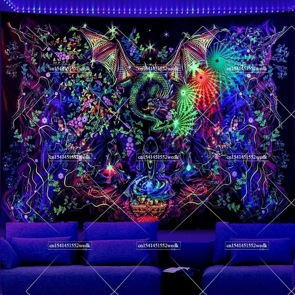FFO УФ-реактивный гобелен с бабочкой 230x180cm, GGT125