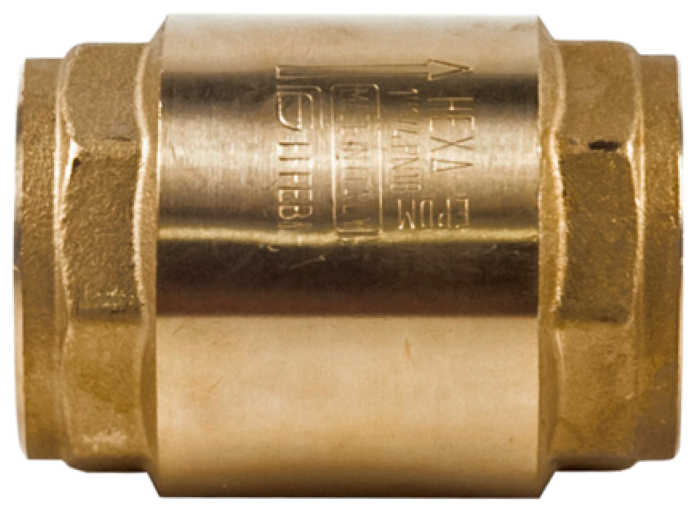 Клапан обратный осевой латунь NRV EF Ду 32 Ру18 ВР G1 1/4" шток пластик Danfoss 065B8227