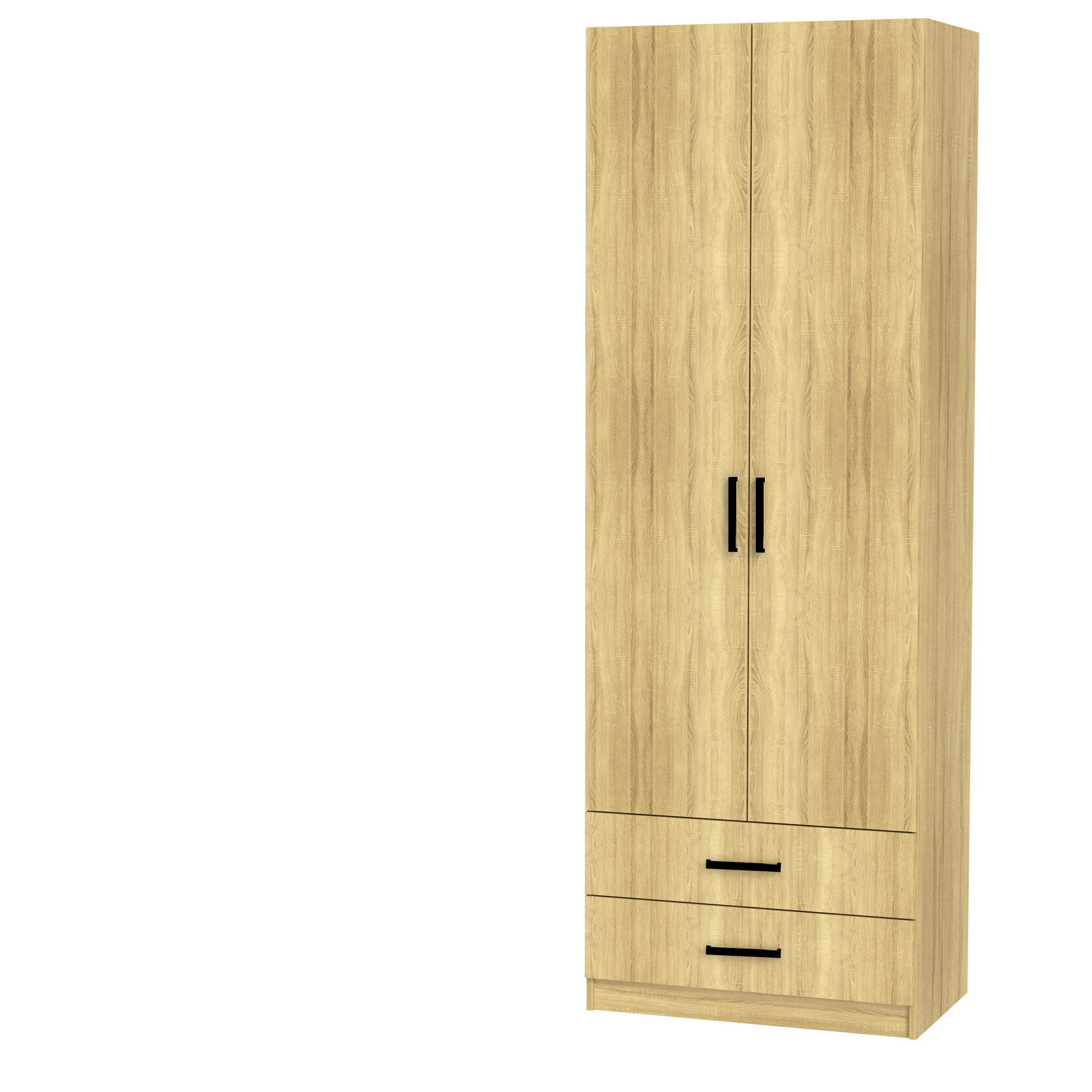 Шкаф-пенал для одежды ШК-2/2М ЛДСП/Феникс М-6 80/210/52 Дуб сонома