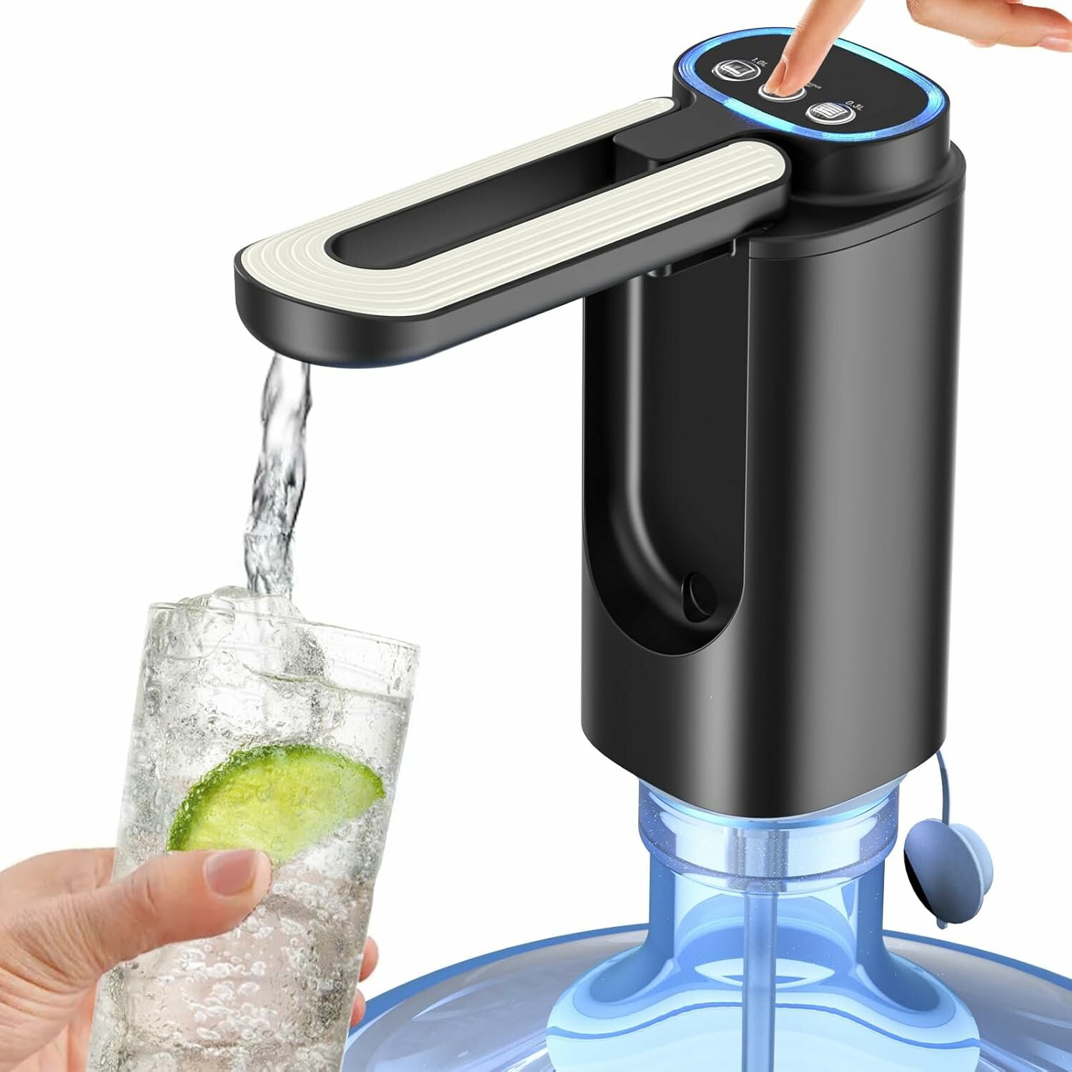 Умный насос для бутылей с водой, USB-зарядка, складная штанга, два режима дозирования, для дома и офиса