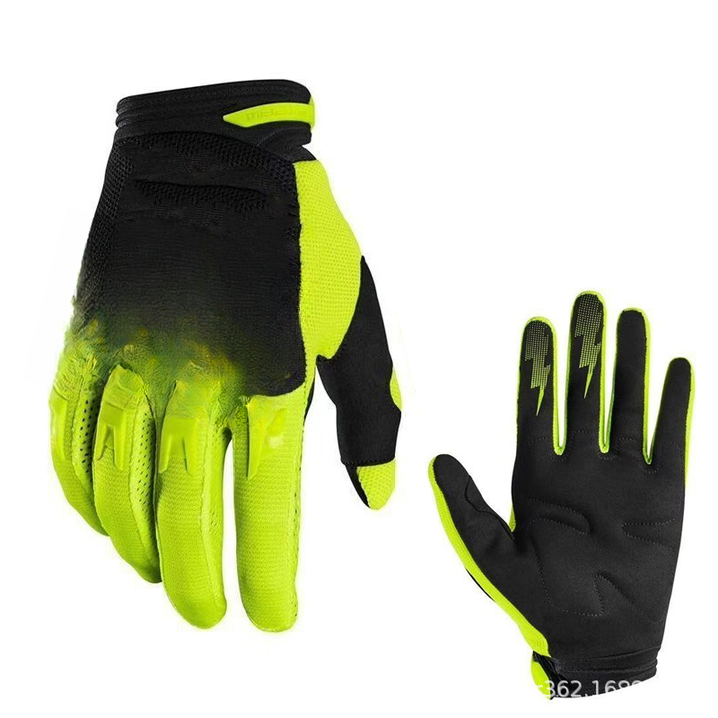 Перчатки FOX для мотокросса и велосипеда, для занятий спортом на открытом воздухе, с функцией замедления (флуоресцентно-зеленые)