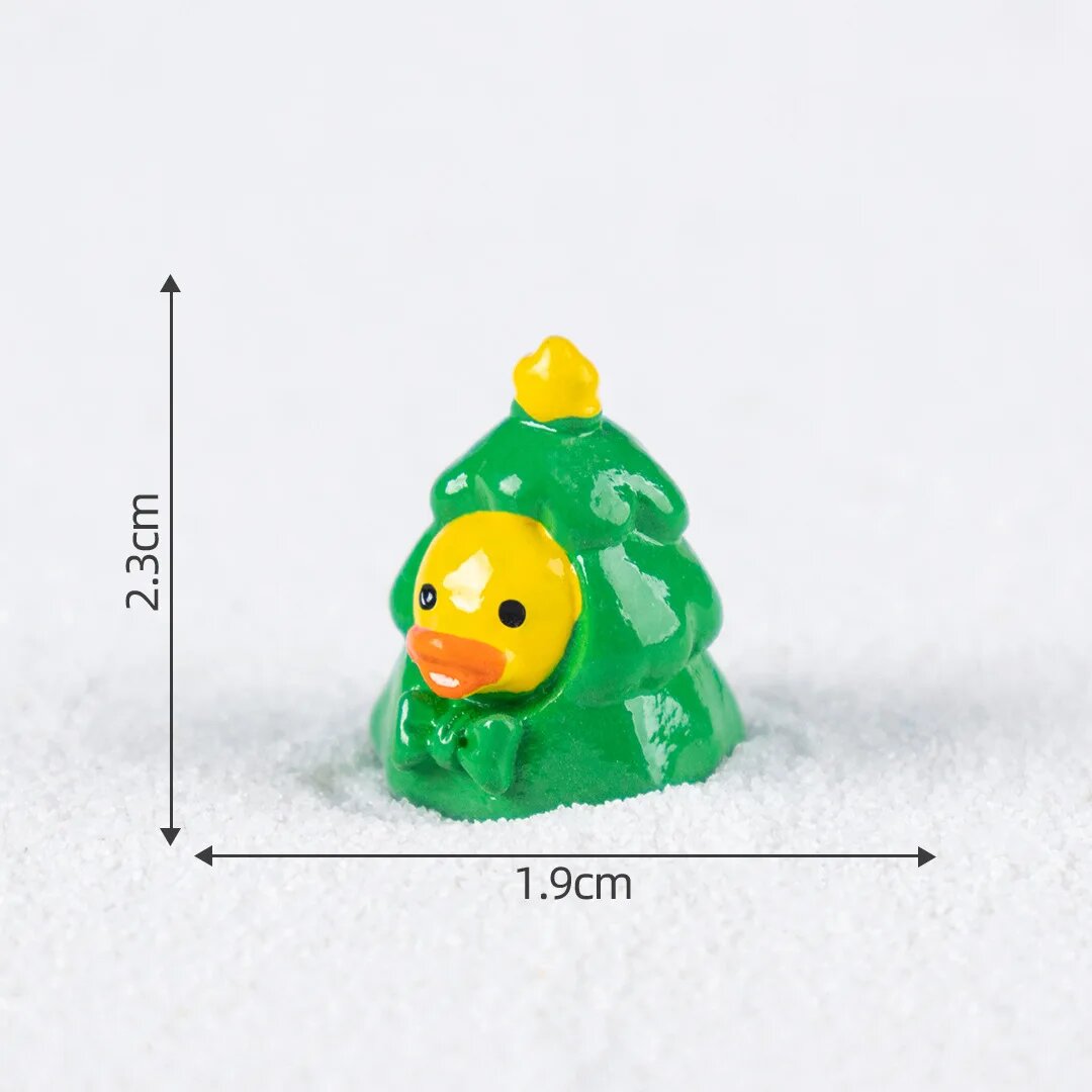 Микроландшафтная силиконовая фигурка Санта Клаус и олень type 7