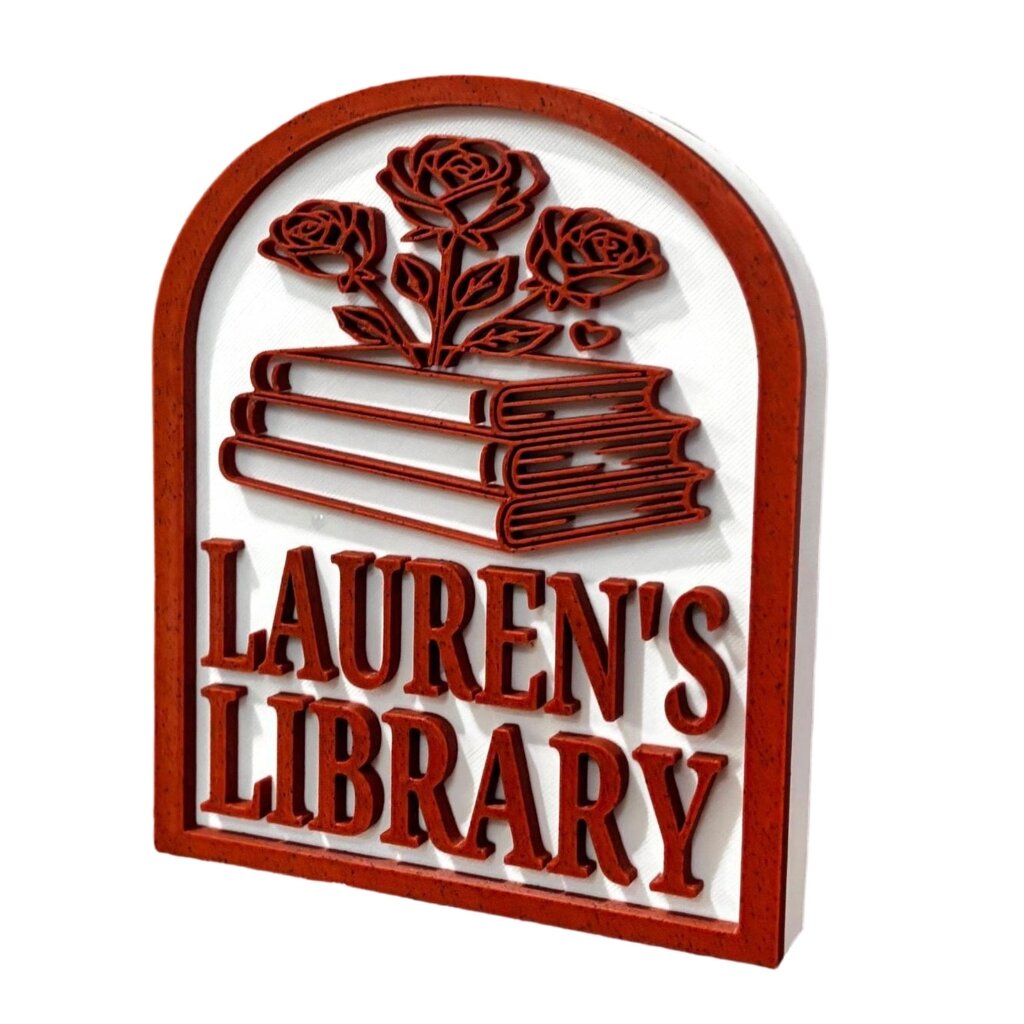 Трехмерный Печатный Библиотечный Знак, Украшение Книжной Полки Для Школы И Офиса