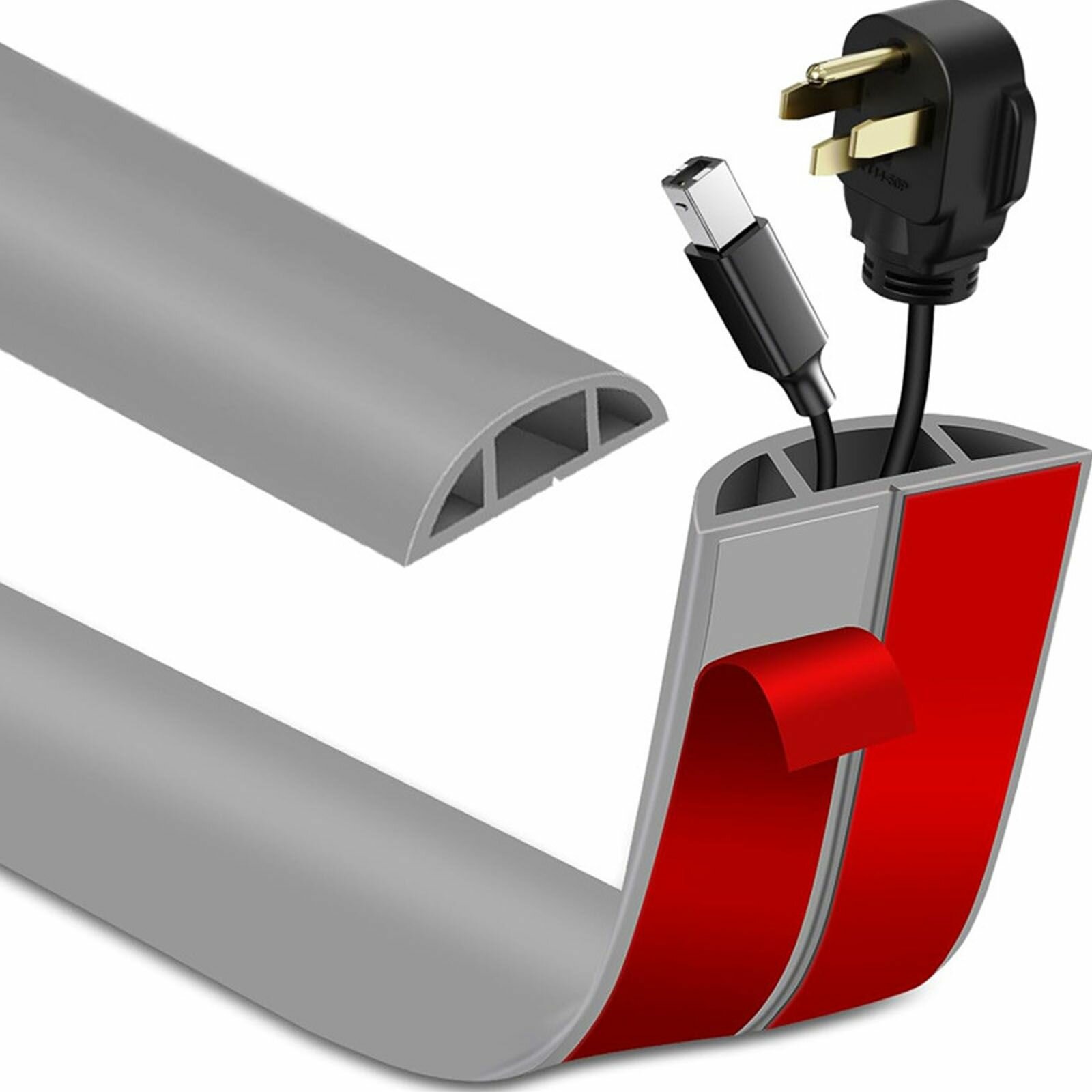 Напольные кабель-каналы из ПВХ клейкие режущиеся долговечные