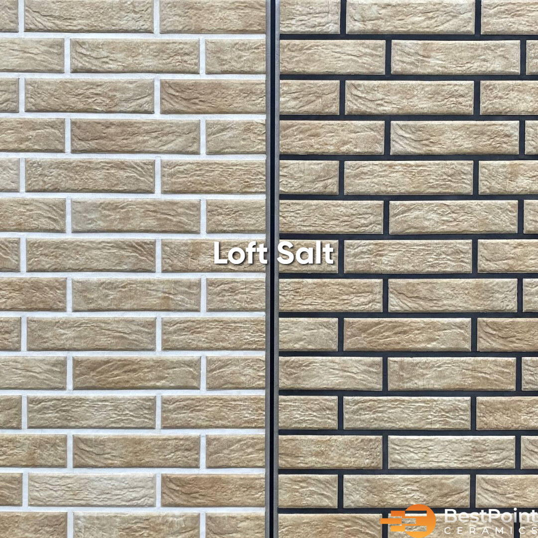 Плитка клинкерная BestPoint "Loft Salt" 24,5х6,5 см (46 шт в коробке), матовая, желтая