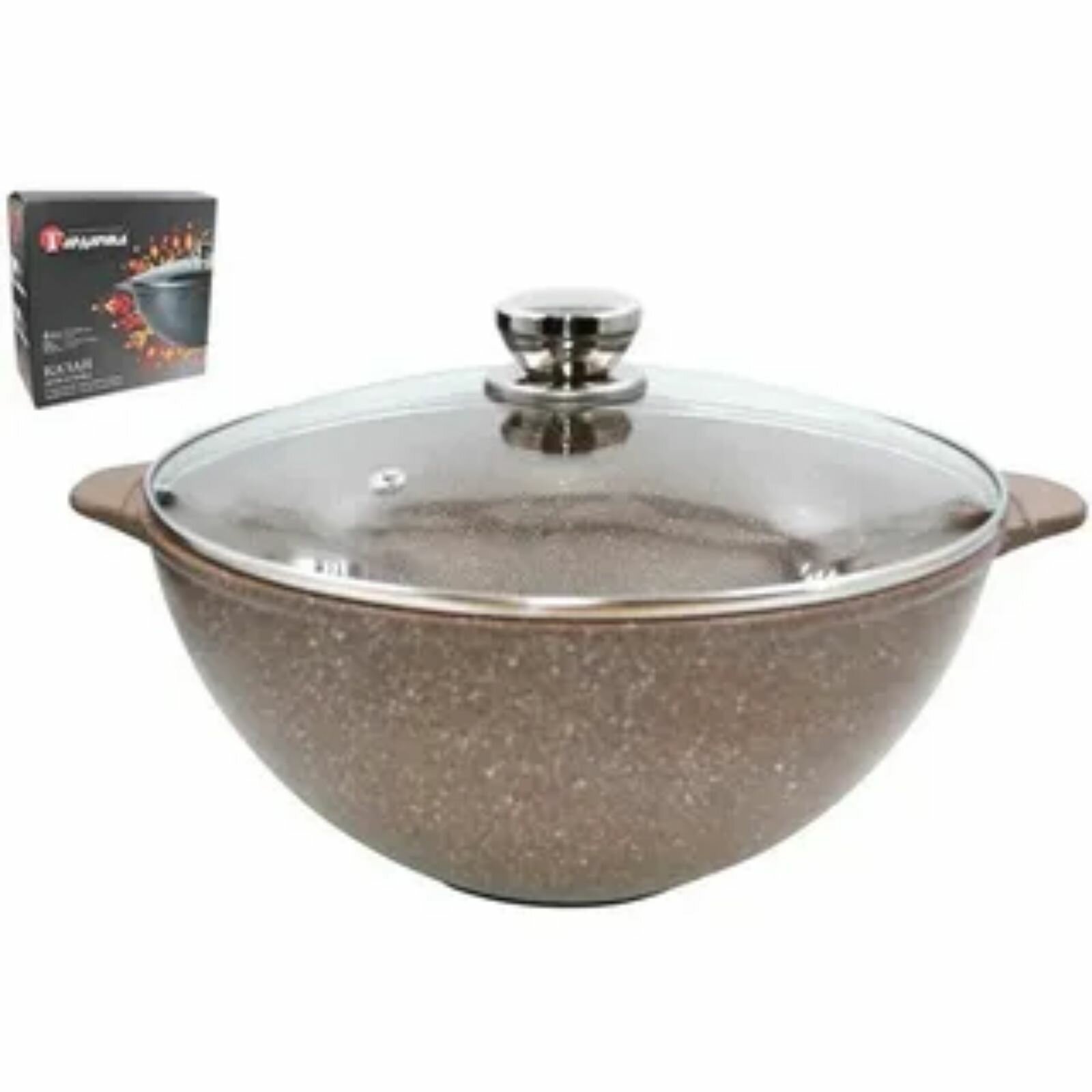 Казан Для Плова Алтай Мрамор 5л d280 h129 АП Литой Алюминий Ст/Кр П/Уп Гардарика 2005-07-10 (1/4)