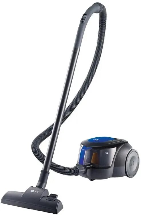 Пылесос LG VK69662N черный/синий, мощность 1600 Вт, объем пылесборника 1,2 л