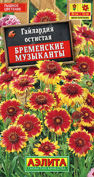 Семена аэлита "Гайлардия", сорт "Бременские музыканты", многолетник, высота 60-80см, цветы 10-12см