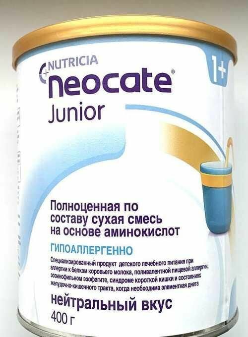 Неокейт Neocate Junior для энтерального питания детей с аллергией с 1 года, 1 шт. х 400 гр.