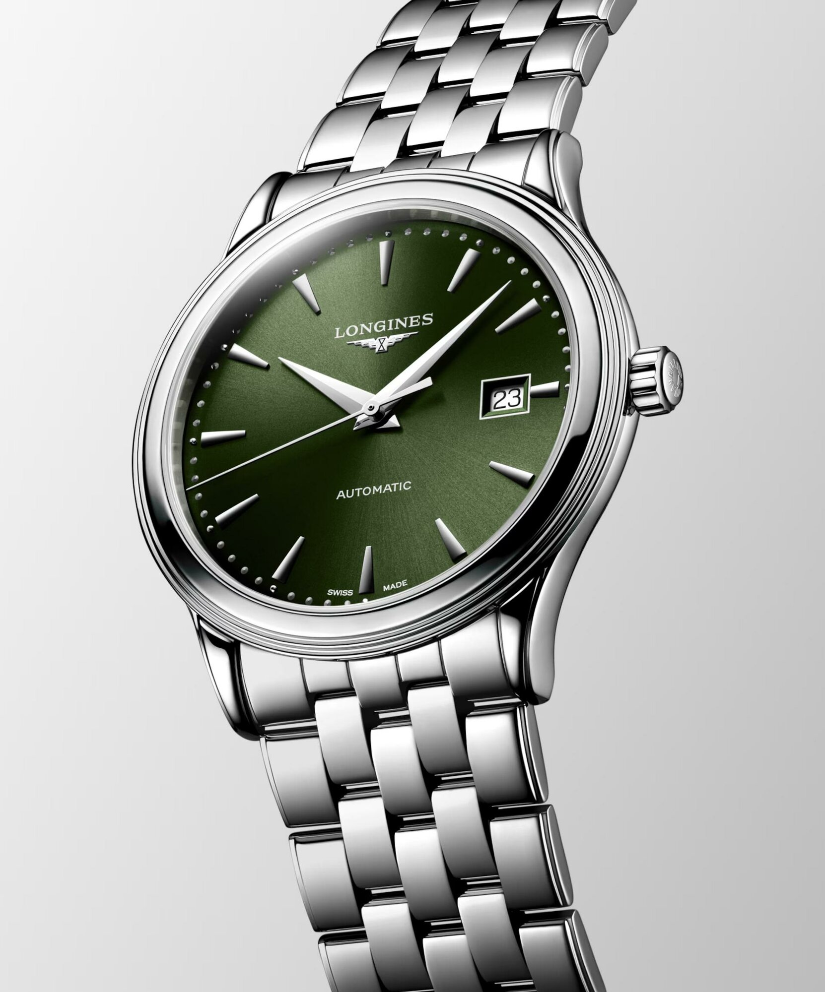 Наручные часы LONGINES, серебряный — фото 1