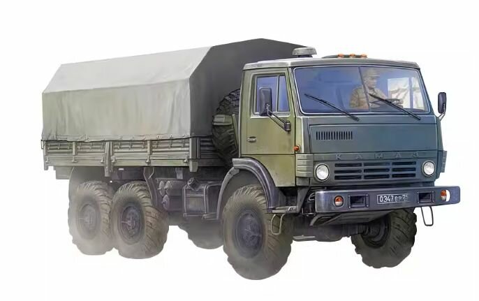 Trumpeter 01034 1/35 Российский грузовик КАМАЗ-4310 Пластиковый грузовик Сборка моделей