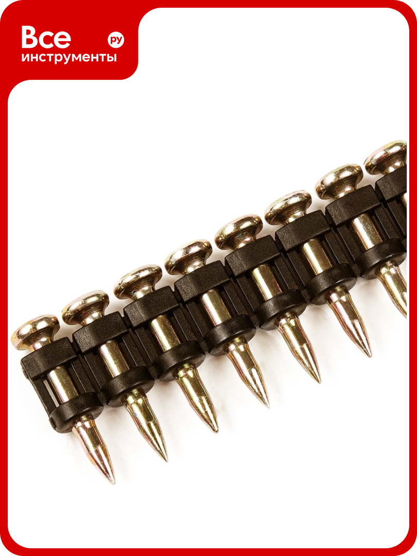 Гвозди, VAPP, VAPP 19x3 мм кованые по бетону для монтажного пистолета VAPP. BP319, 1000 шт, изготовлены