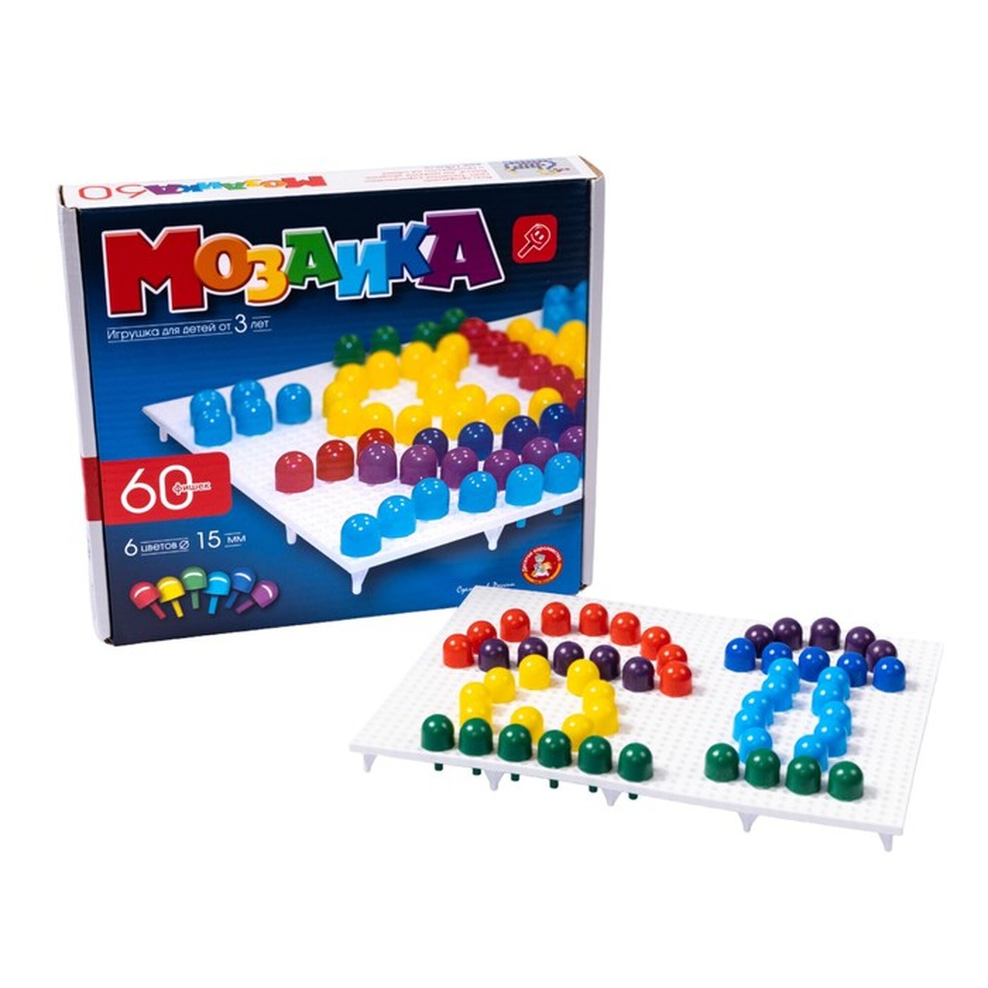 Мозаика Десятое Королевство 00963, круглая, 60 элементов, с игровым полем