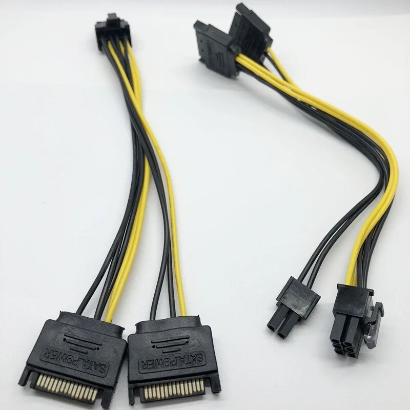 Кабель питания SATA 2x15Pin на 8(6+2)Pin