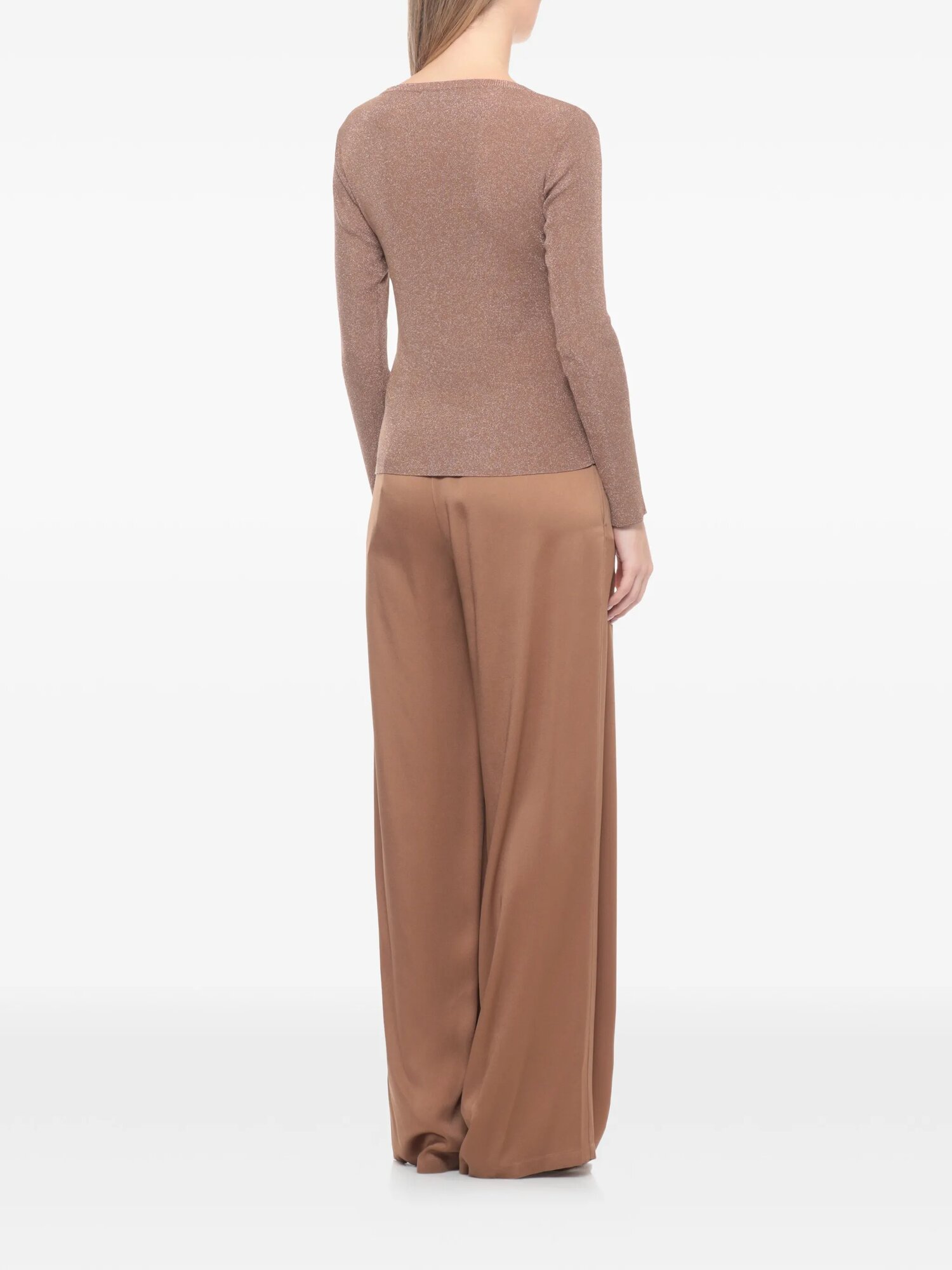 Свитер FABIANA FILIPPI Fine-knit long-sleeve sweater, размер 40, , brown — фото 1