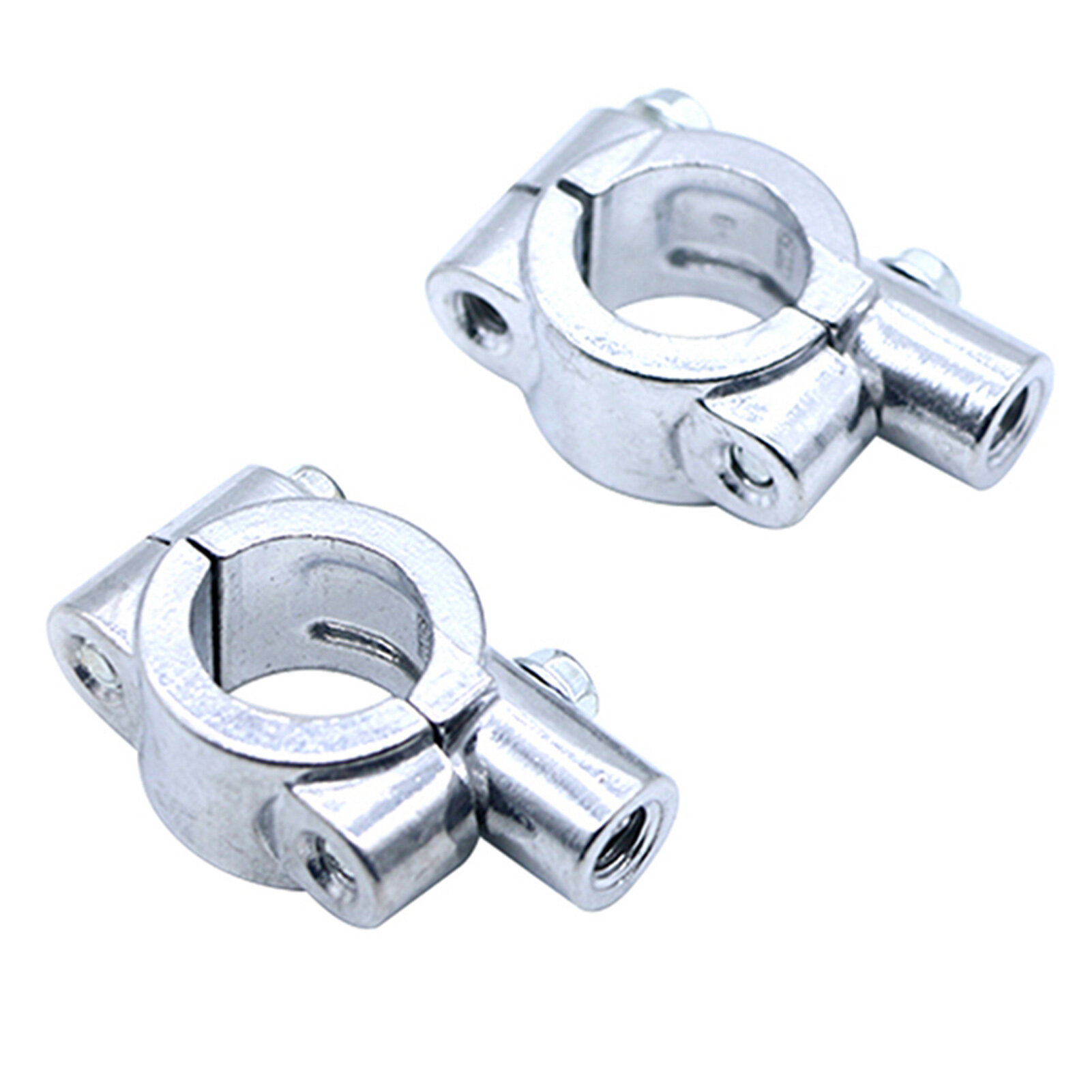 Зажим для крепления зеркала на руле, алюминиевый, держатель-адаптер для зеркал заднего вида на руле, универсальный для велосипеда, мотоцикла, скутера, 2 шт. 10 мм