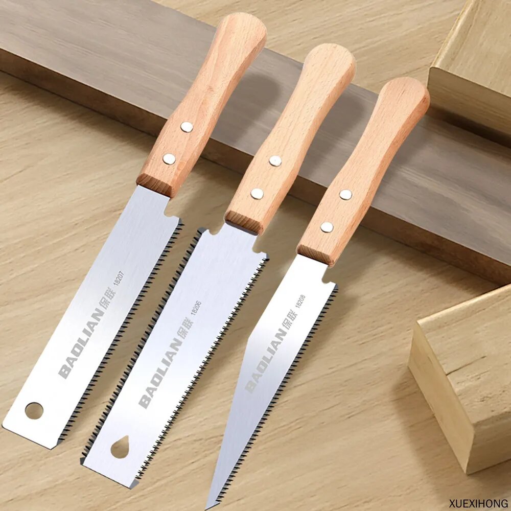 Ножовка по дереву с мелким зубом для быстрой резки, компактная ручная пила для дома