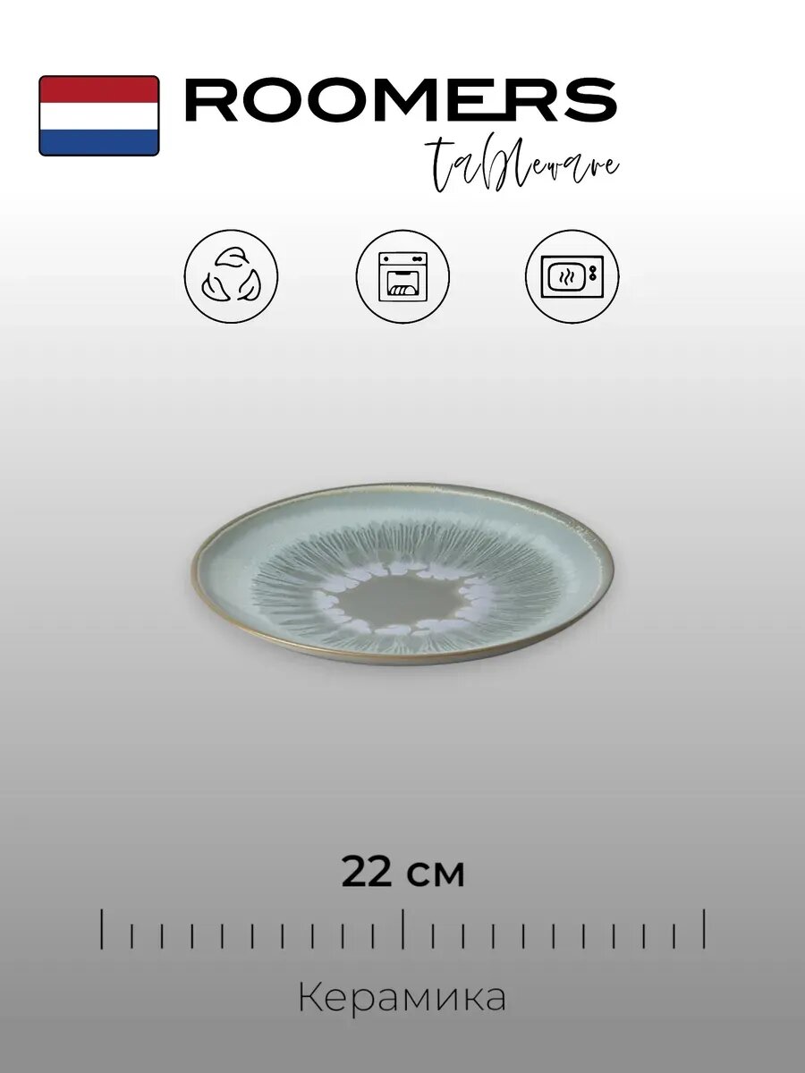 Тарелка круглая, 22 см, каменная керамика , Нидерланды