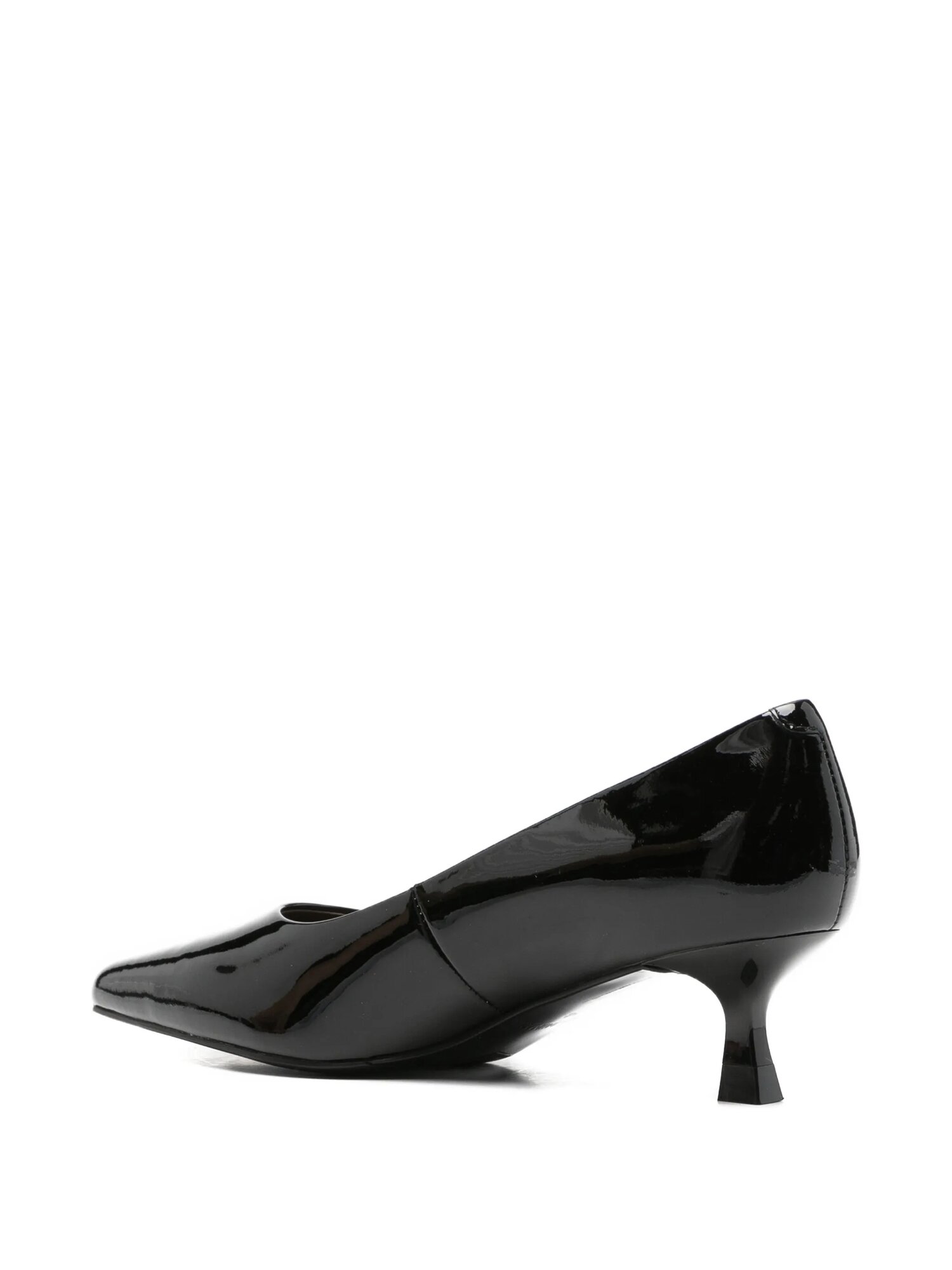 Туфли LINDA BAUMANN Patent-finish pointed-toe pumps, размер 39, black/black — фото 1