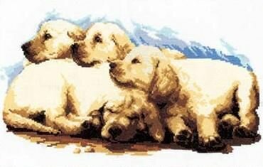 Набор для вышивания крестом "Кларт" "Щенки" 5-059