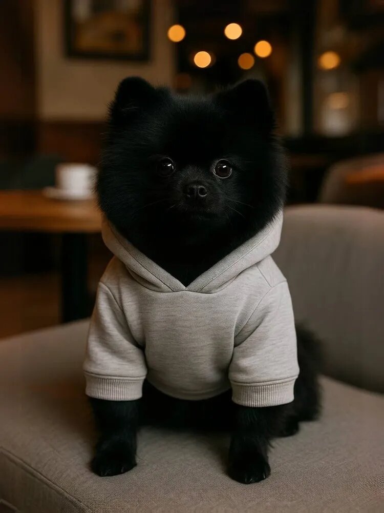 Толстовка для собак и кошек Friendly DOG, на флисе, хаки, размер S