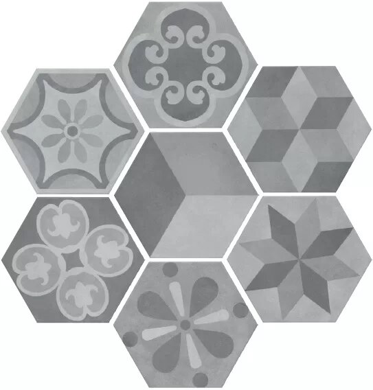 Керамический гранит Kerama Marazzi SG23032N Пуату микс 20x23,1 матовый (цена за 1 уп-0.76 м² -22 шт) Пэчворк