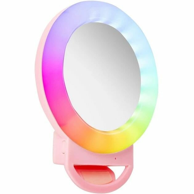 Селфи-кольцо с зеркалом RGB, ABS-пластик, питание от аккумулятора, для Android, iOS, OS X, Windows, Windows Phone