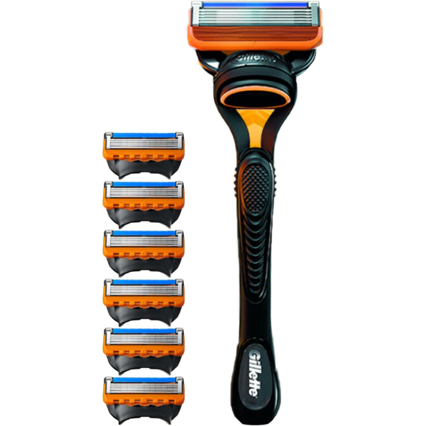 Бритва ручная мужская Gillette Fusion5, Fengyin 1 Knife Racks 7 Blade Head