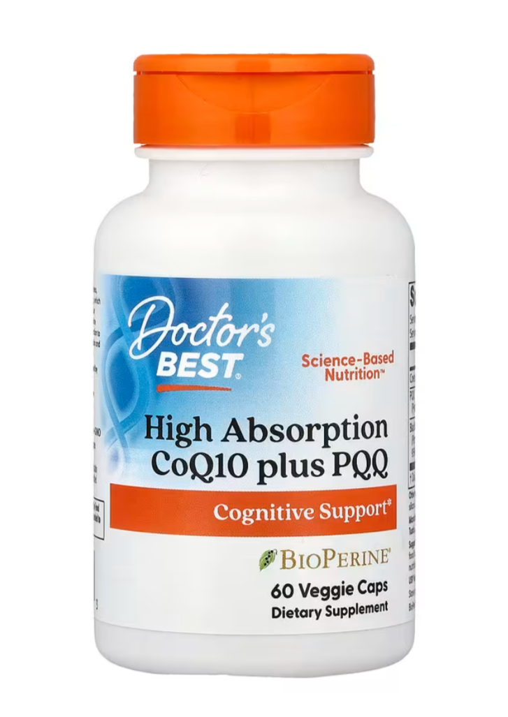 Коэнзим Q10 Doctor's Best с PQQ, высокая степень усвоения, растительные капсулы, 60 шт