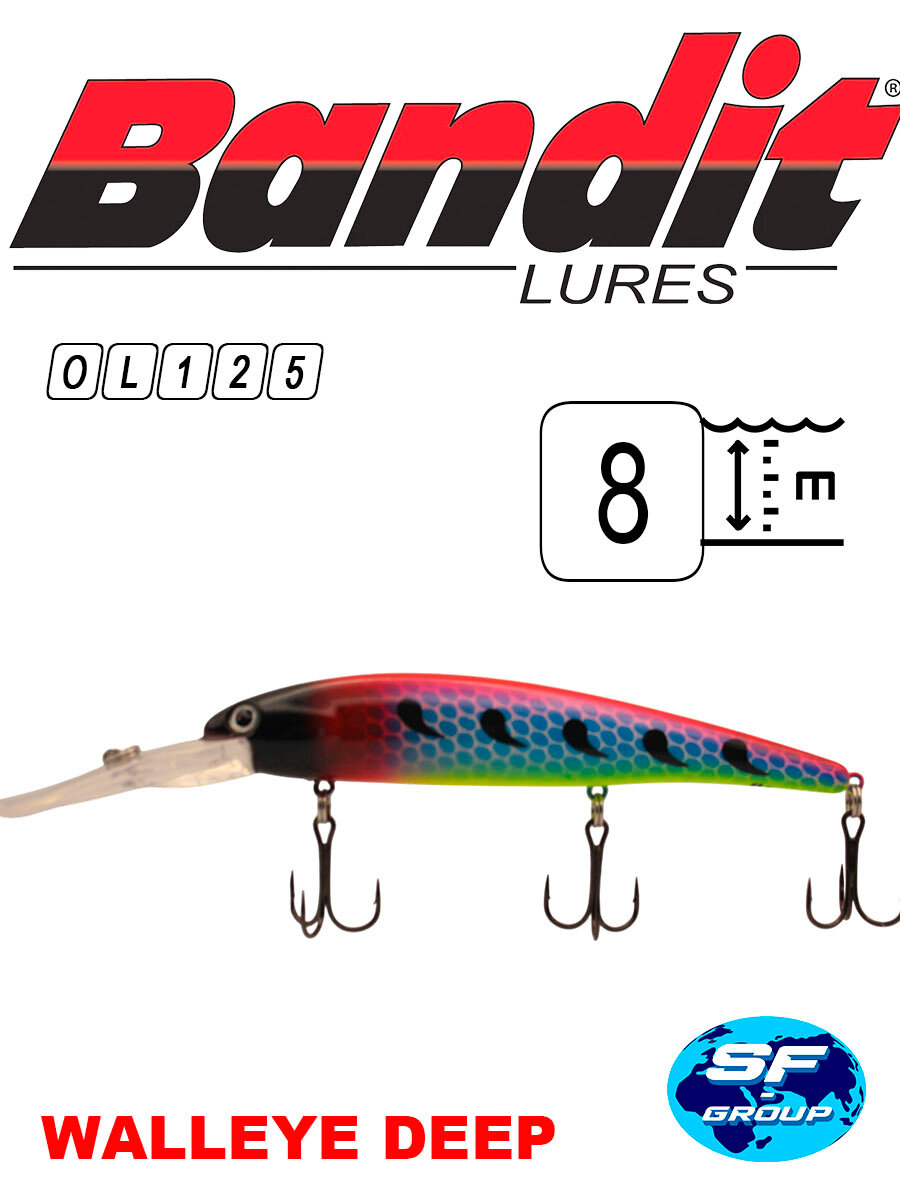 Воблер Bandit Deep Walley 12 см 17,5 гр заглубление 8м #OL125